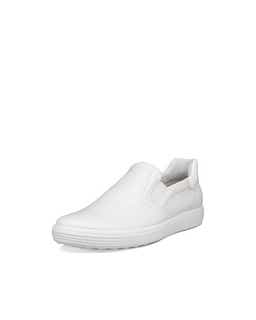 Women's ECCO® Soft 7 Leather Slip-In Shoe | White
