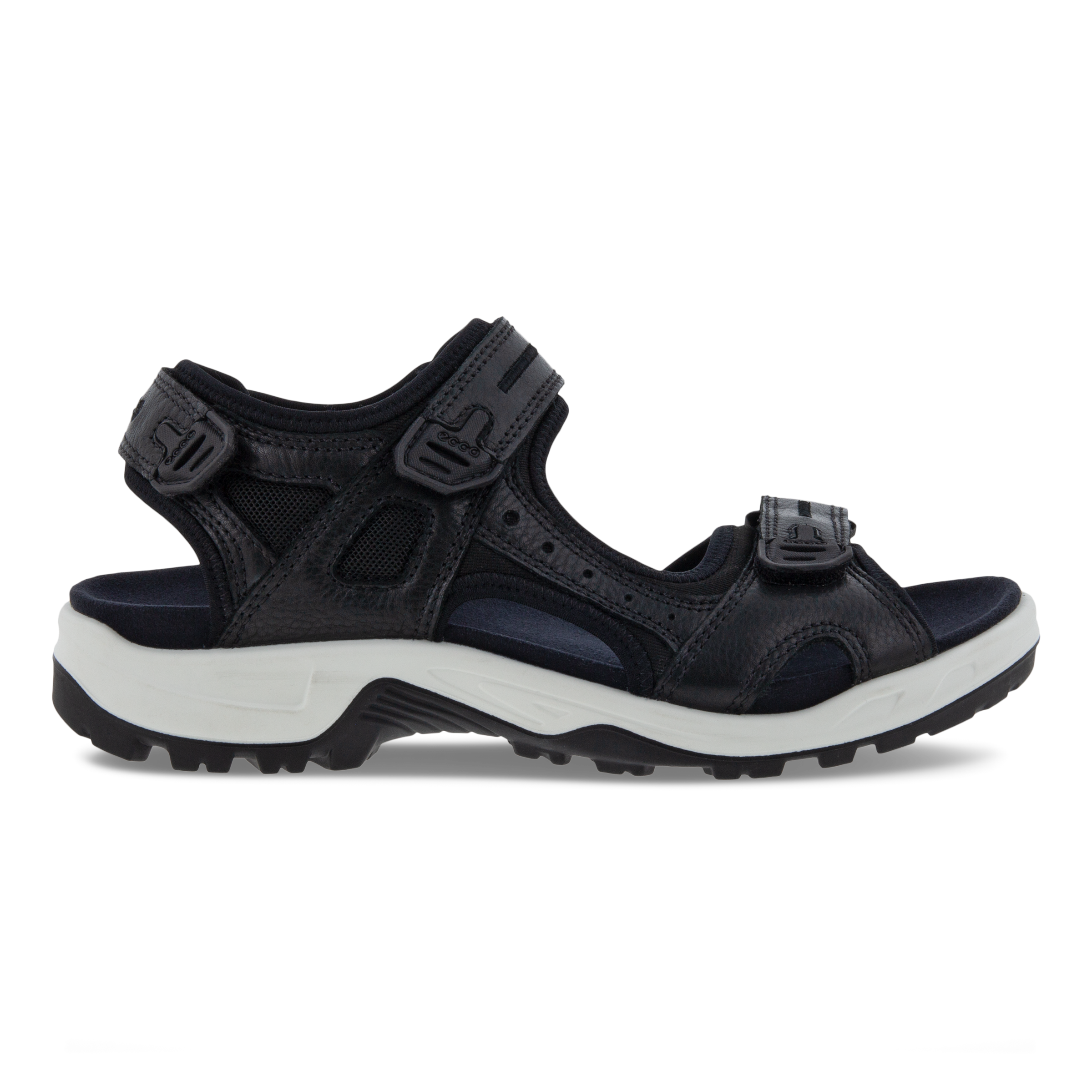 ECCO Offroad Upcycle Editions メンズ レザーハイキングサンダル | ブラック