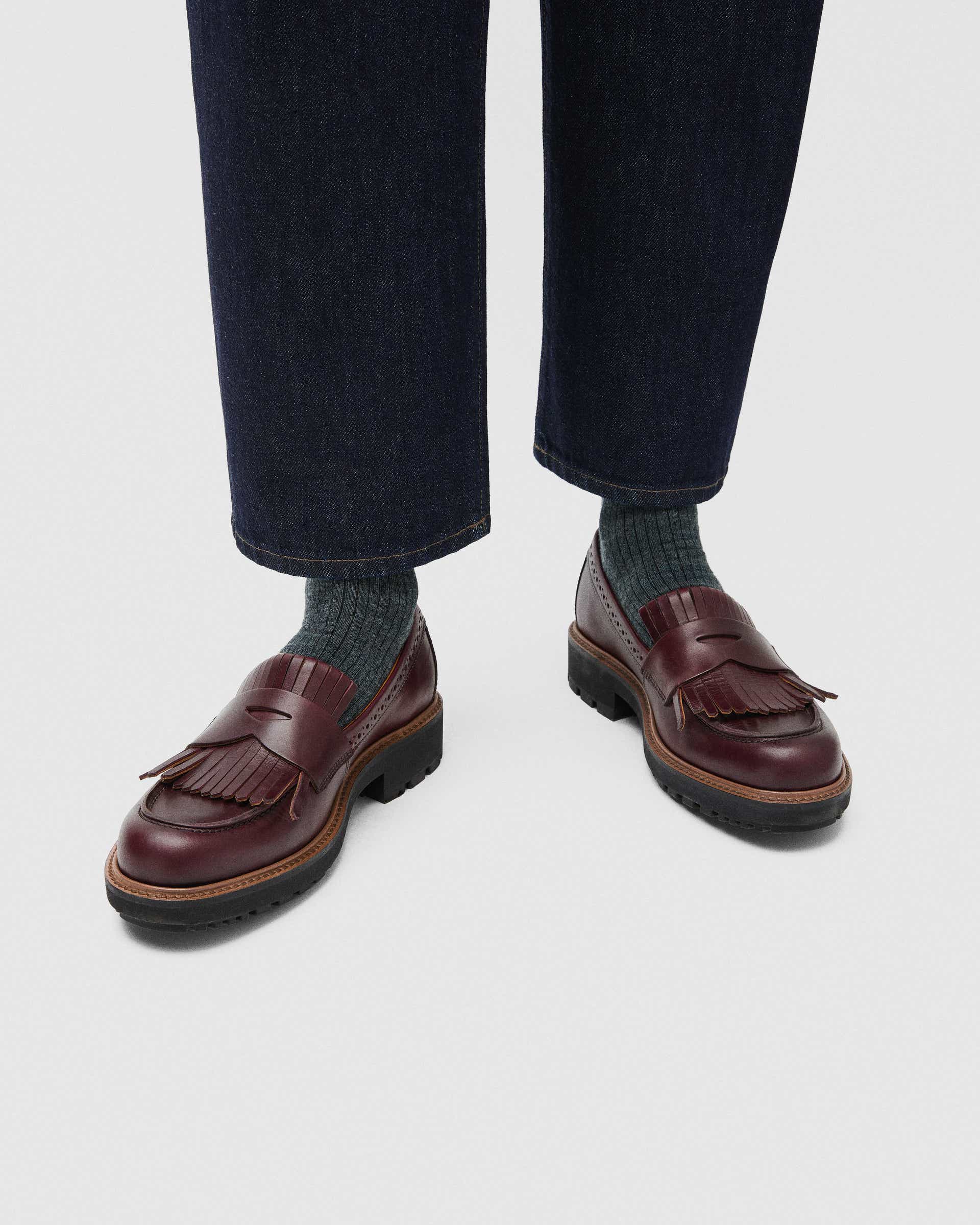 ECCO METROPOLE OSLO Women ウィメンズ レザーローファー | レッド