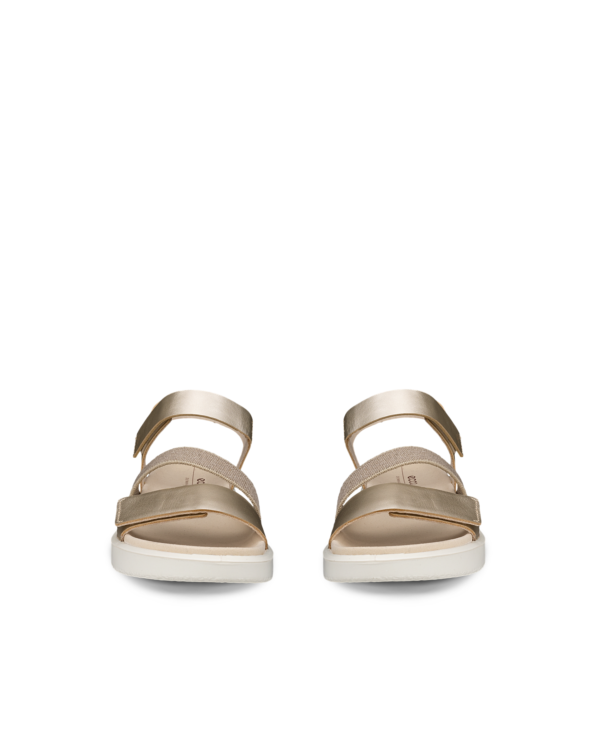 Women's ECCO® Flowt Leather Flat Sandal | Metallics