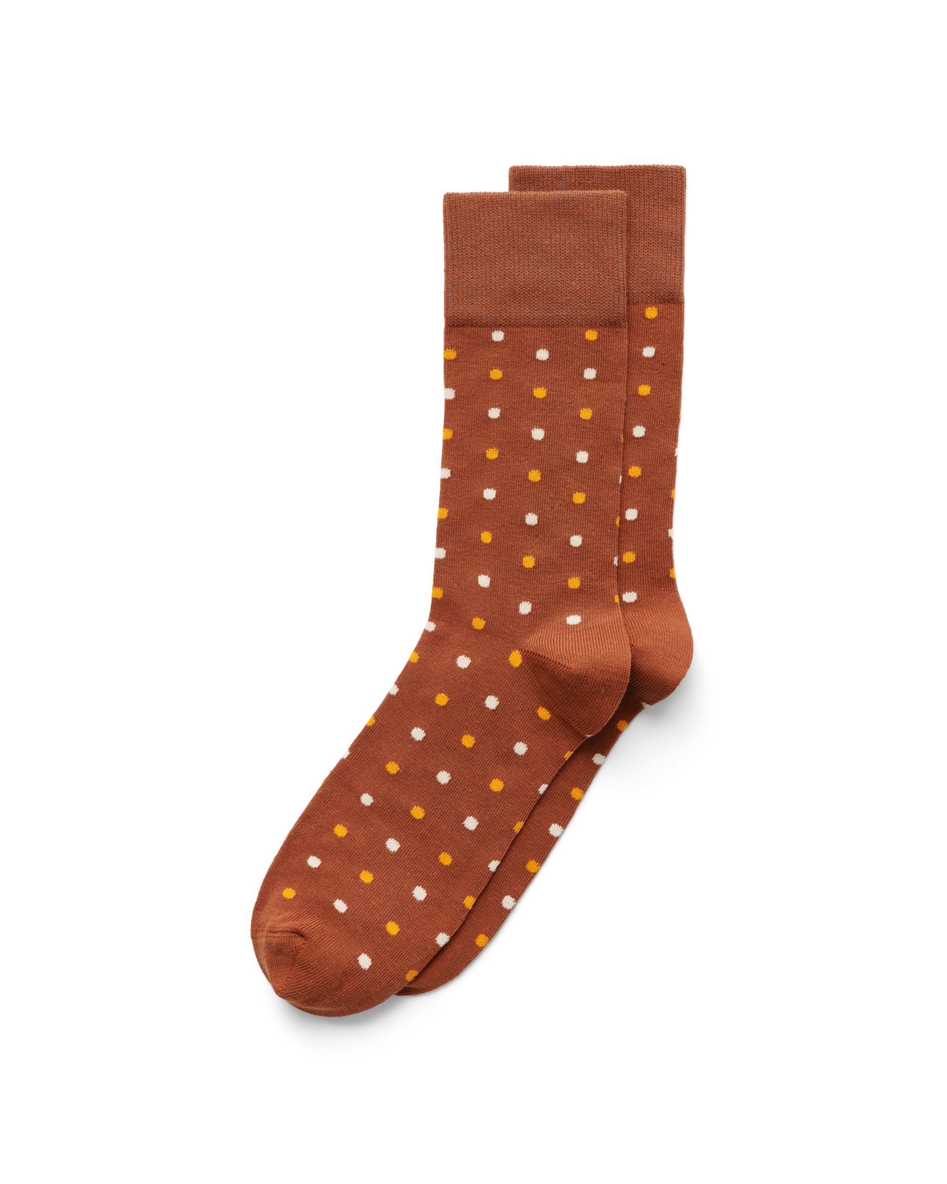 Men's ECCO® Classic Dotted Mid-Cut Socks | Brown