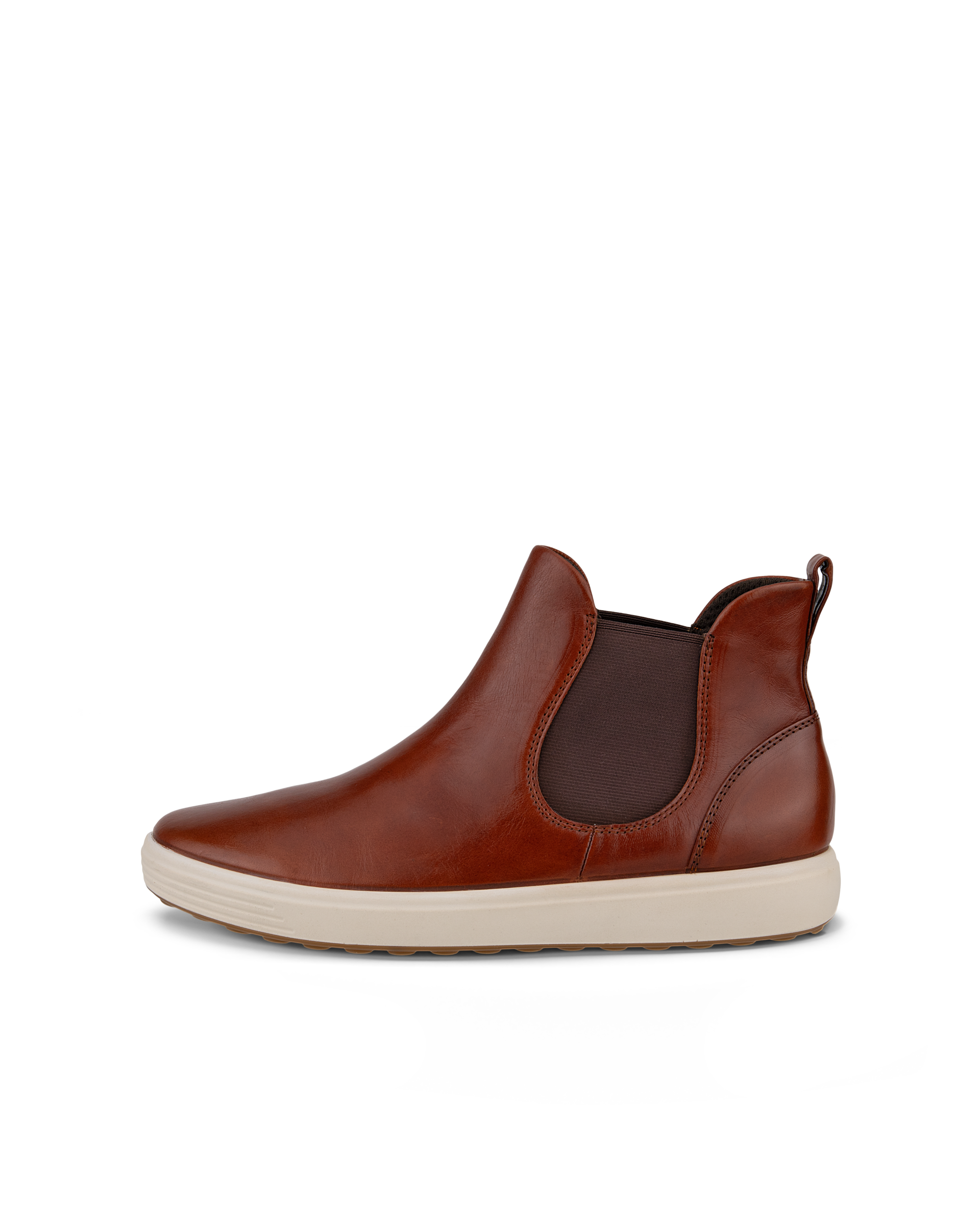 Botas Chelsea de piel ECCO® Soft 7 para mujer | Marrón
