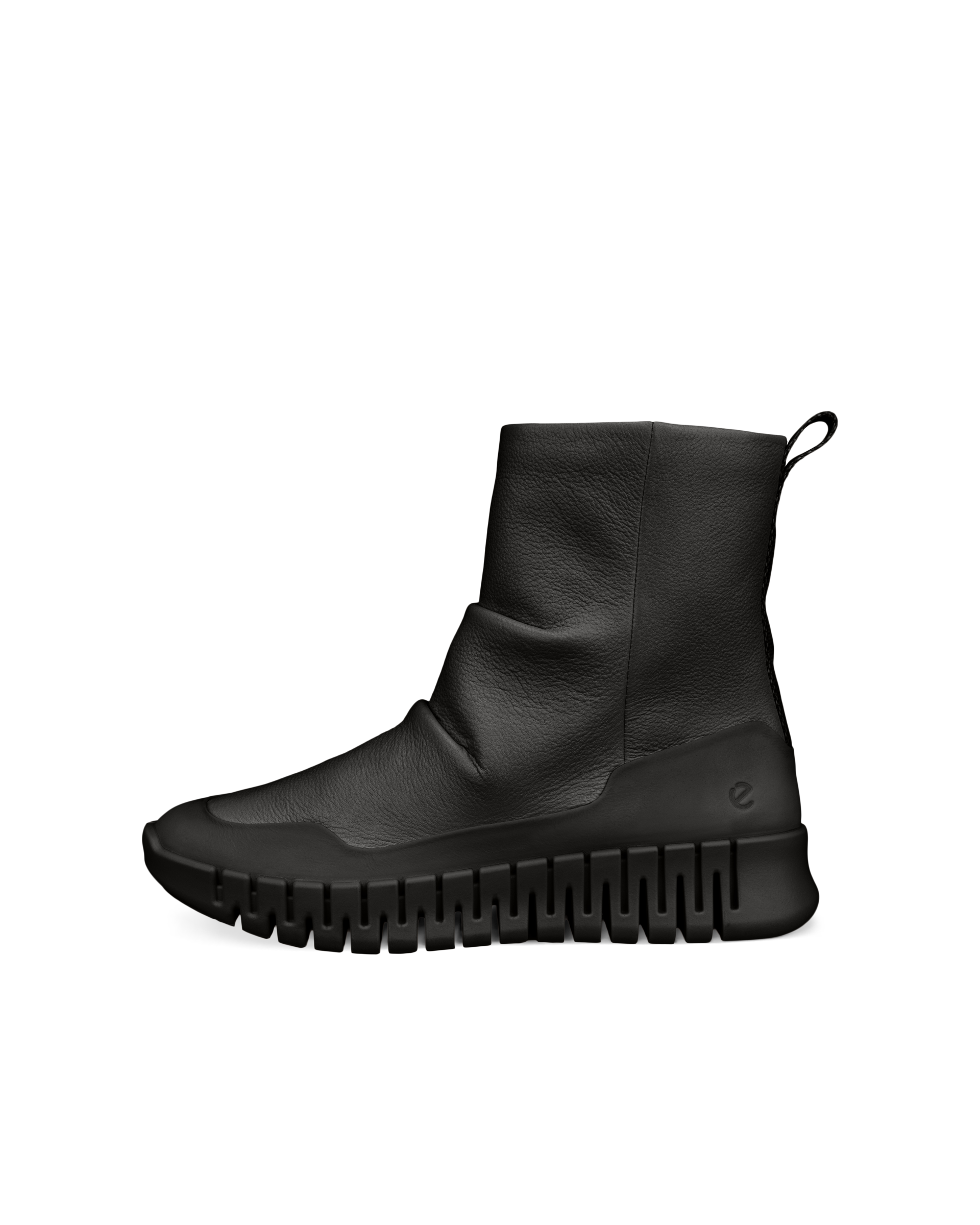 ECCO Gruuv ウィメンズ レザーミッドカットブーツ | ブラック