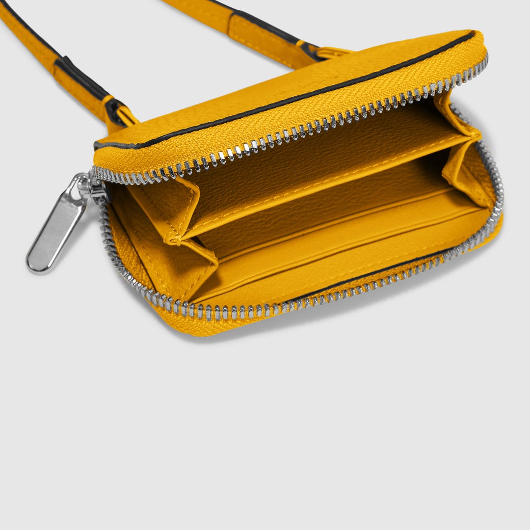 ECCO® Textureblock Small Leather Wallet | Yellow