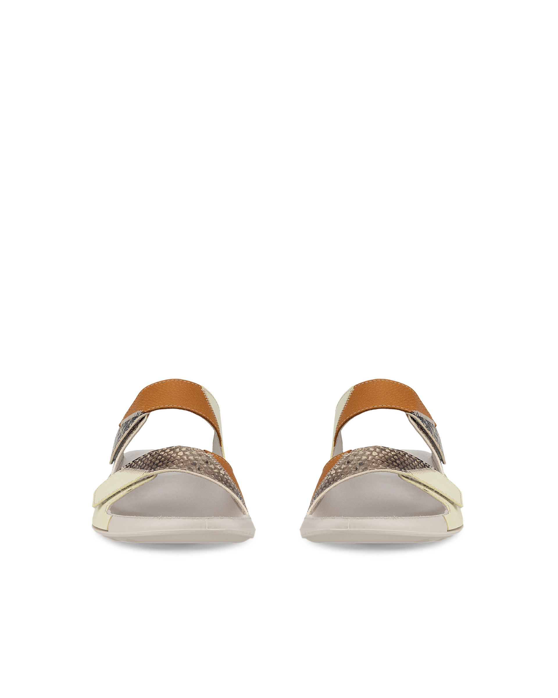 Women's ECCO® Cozmo Leather Two Strap Sandal | Yellow