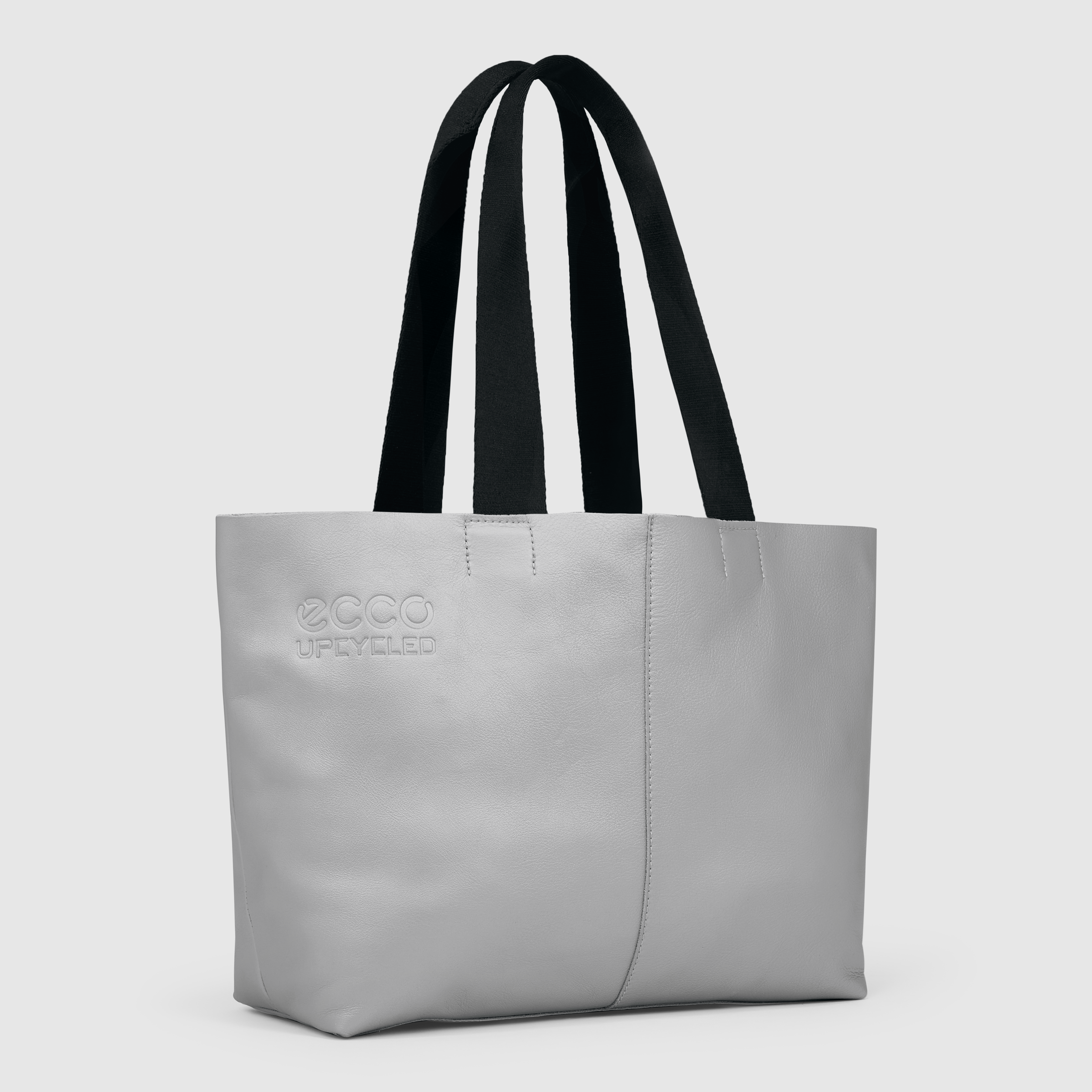 ECCO® Upcycled East-West Leather Shopper | Metallics