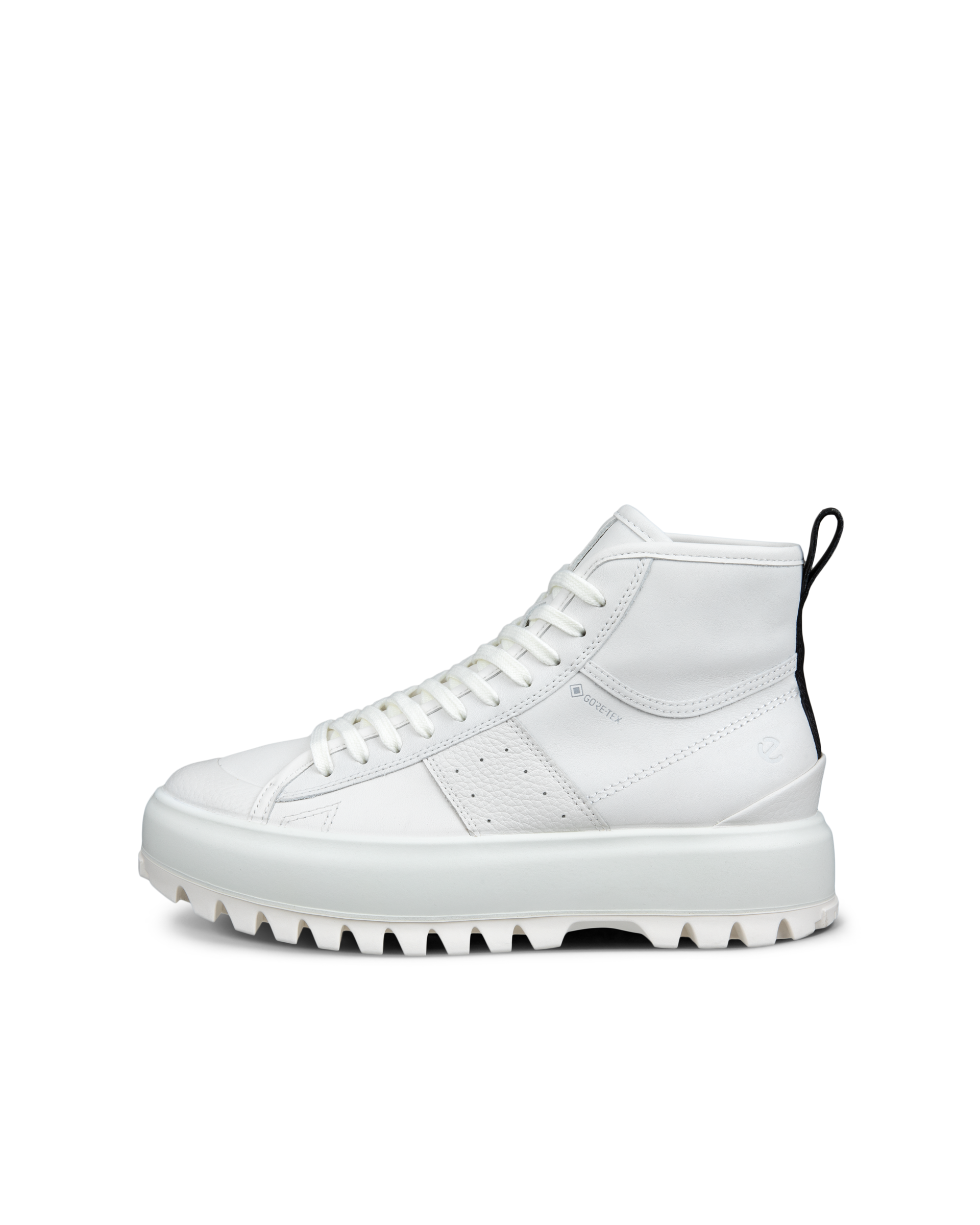 Women's ECCO® Street Ace Rugged Nubuck Gore-Tex High-Top Sneaker | White