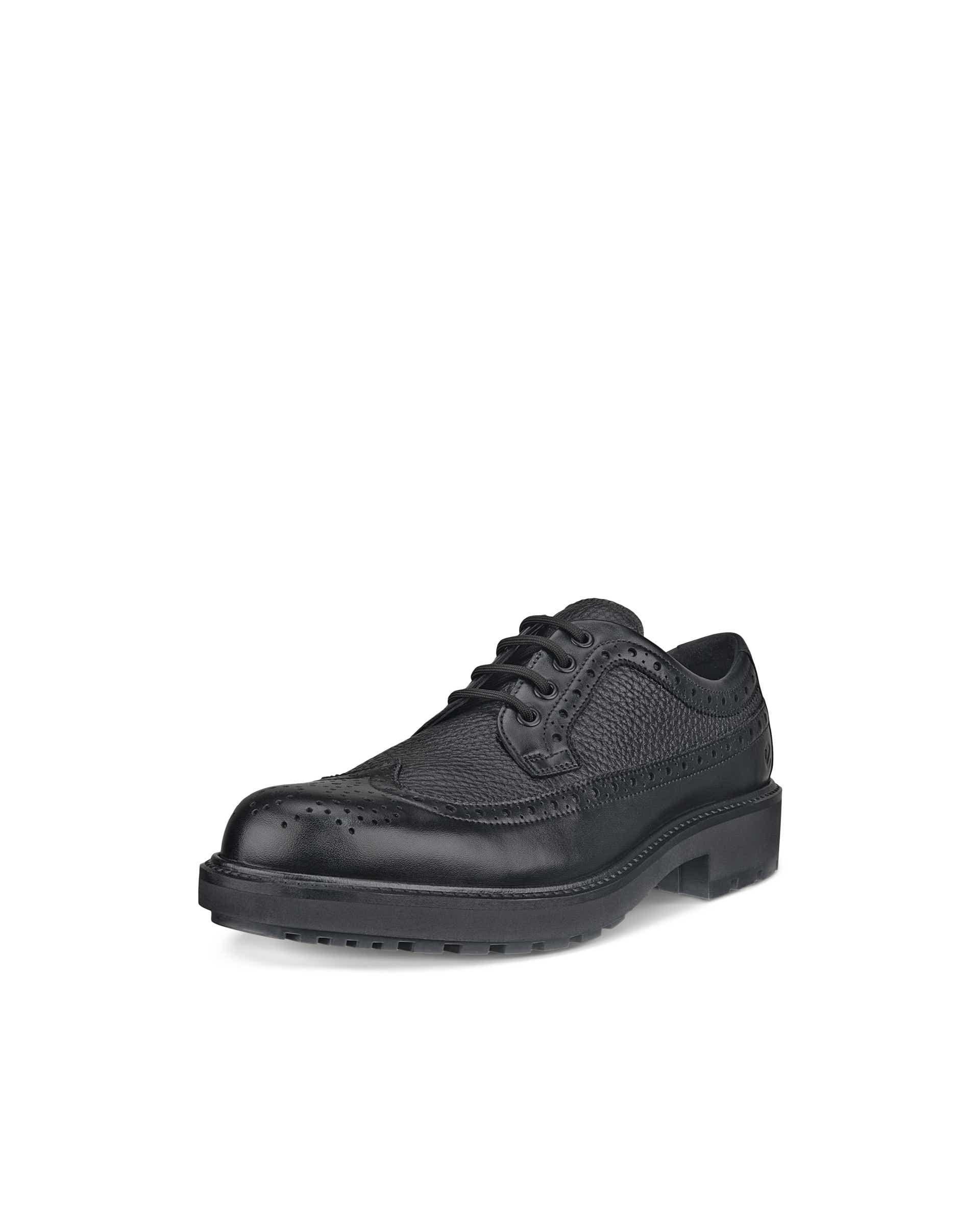 ECCO Metropole Oslo メンズ レザーブローグシューズ | ブラック
